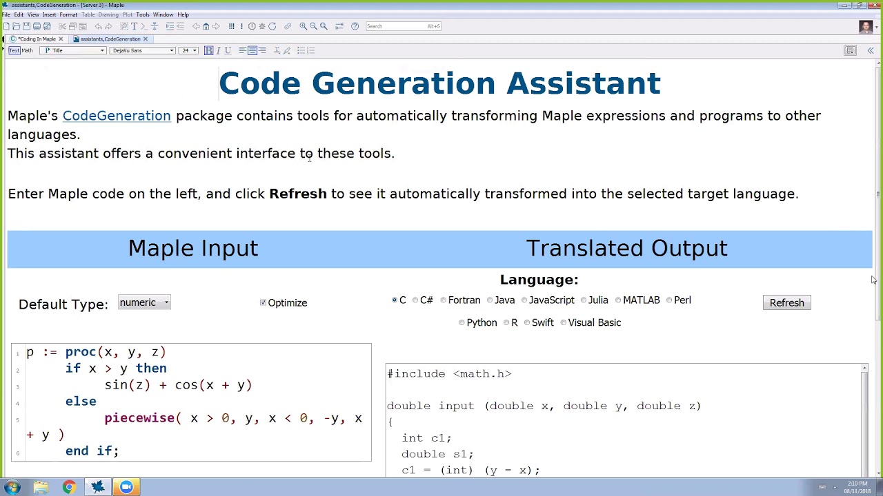 How to Give Your Students Coding Experience with Maple
