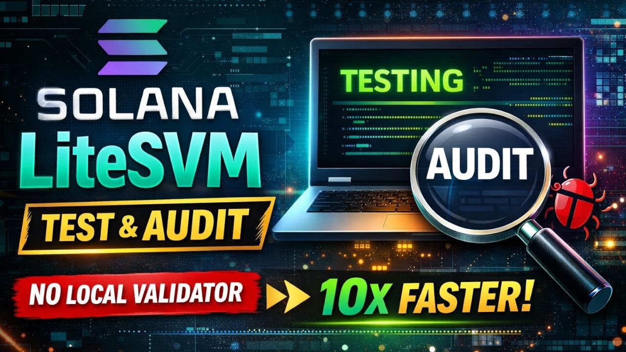 Solana LiteSVM Testing Framework + Contract Auditing Guide | Fastest Way to Test Solana Programs!