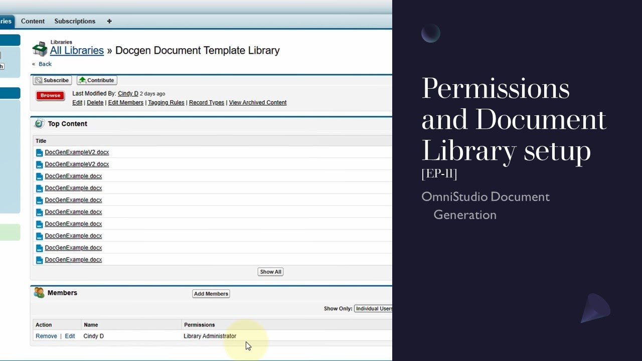 Permissions and Document Library setup [EP-11]