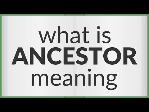 Ancestor | meaning of Ancestor
