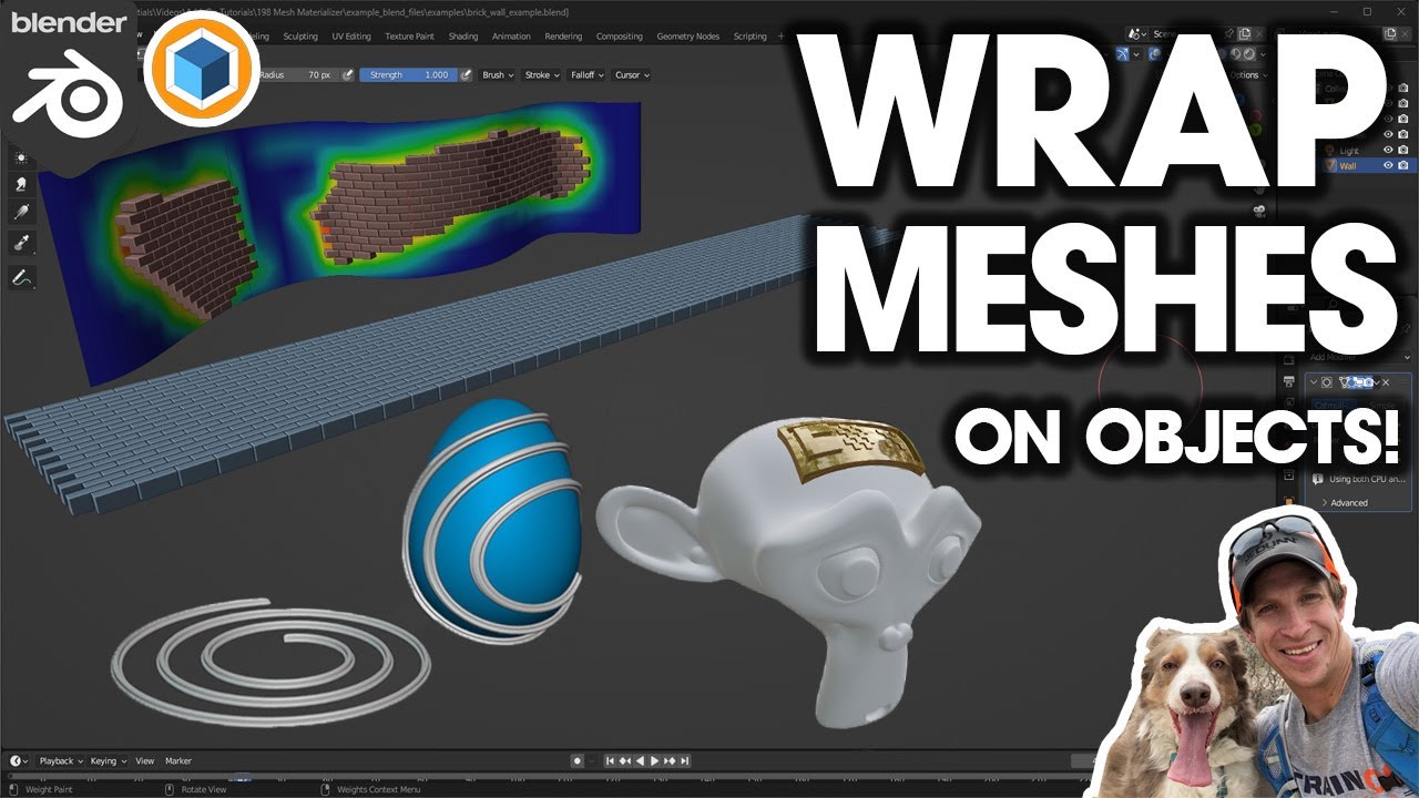 MESH MATERIALIZER and Conform Object - Wrap Objects on Other Objects in Blender!