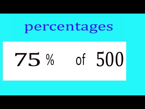 Percentages 75 Percentage(%) of 500