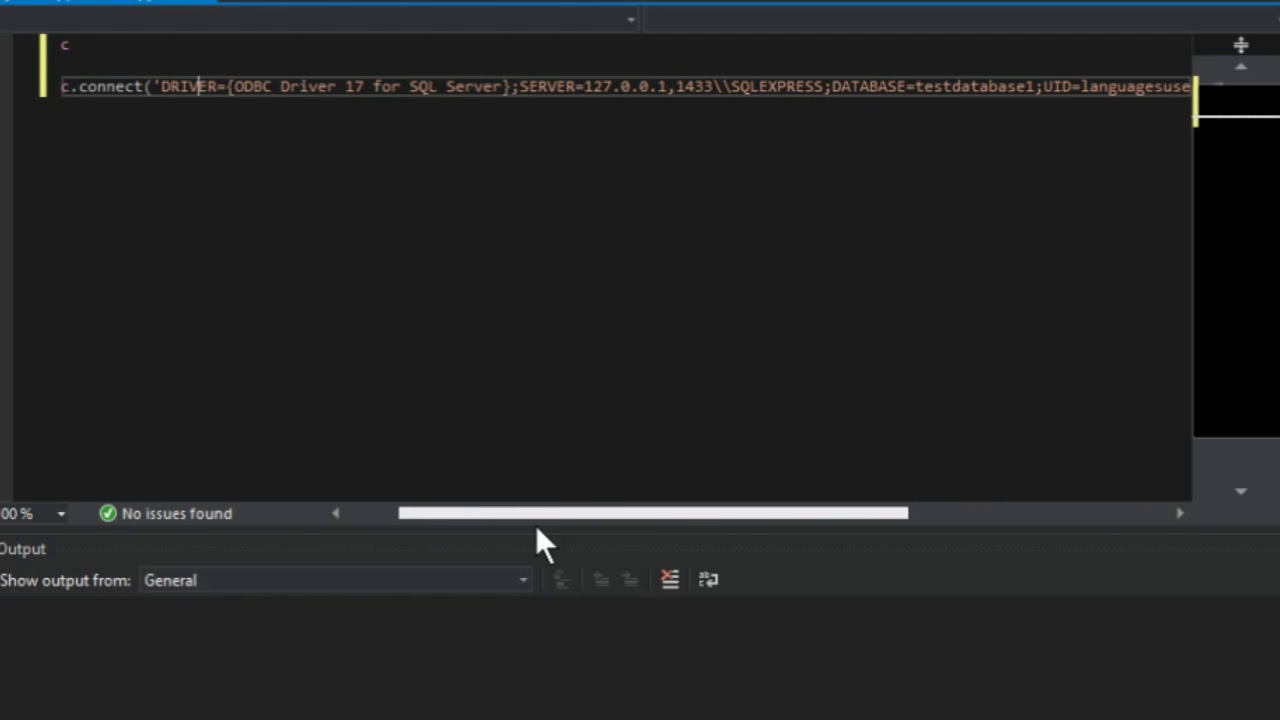 Python driver for SQL server