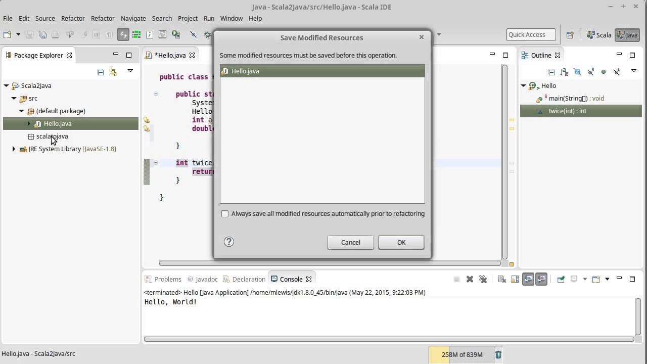Visibility and Packages in Java (Scala to Java)