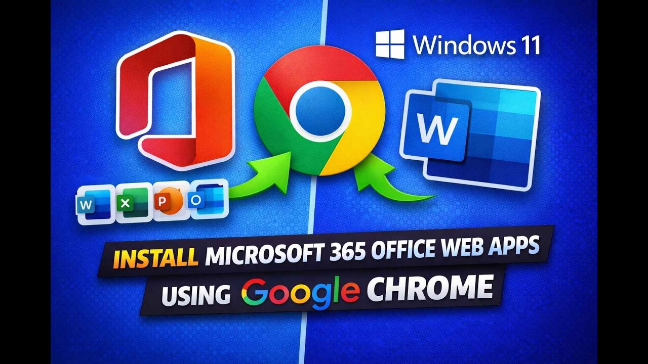 How to Install Microsoft 365 Office Web Apps using Google Chrome on Windows 11 | GearUpWindows