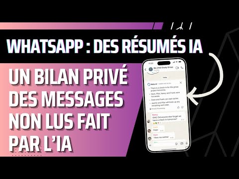 WhatsApp utilise Meta AI pour résumé vos messages privés, aux Etats-Unis seulement
