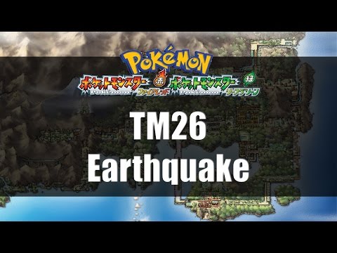 Pokemon Fire Red & Leaf Green | Where to find TM26 Earthquake