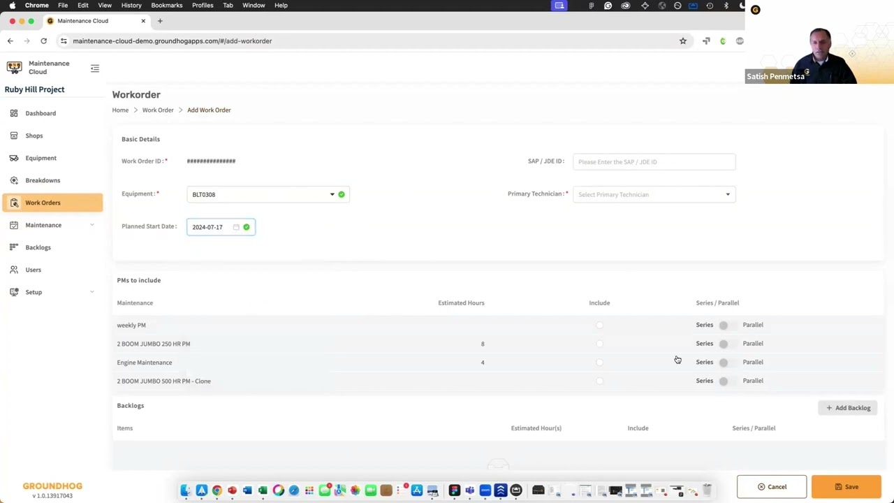 Maintenance Breakdown handling