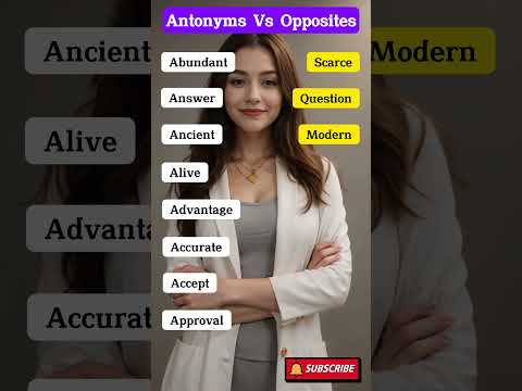 Common Opposites In English: Grow Your Vocabulary With Antonyms #english #languagelearning