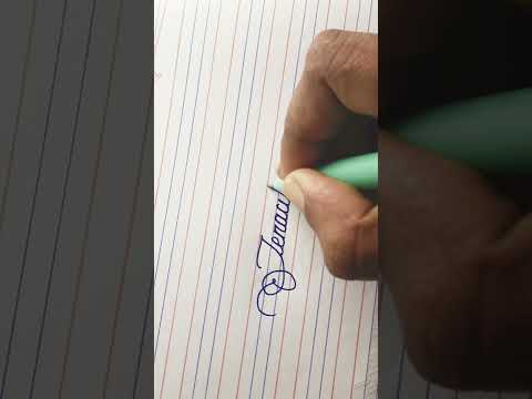 Handwriting with flourishing