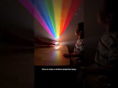 Use wide scotch tape and markers to make a rainbow projection lamp for your child! #parentchild