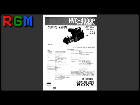 SONY HVC-4000P TRINICON COLOUR VIDEO CAMERA SERVICE MANUAL