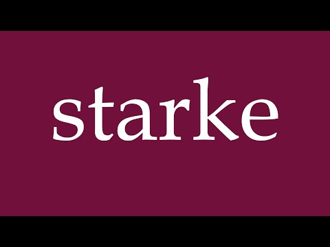 How to Pronounce ''starke'' (strong) Correctly in German