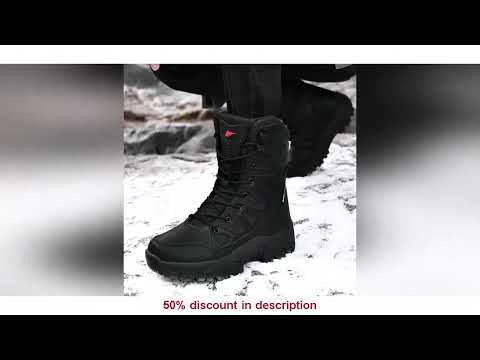 Latest Products You Must Know! New Men Tactical Boots Waterproof Hunting Hiking Shoe Lace Up Des
