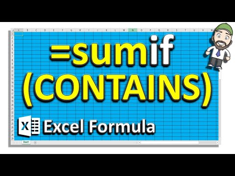 SUMIF CONTAINS in Excel - Using Wildcards - 2 Minute Excel formula videos