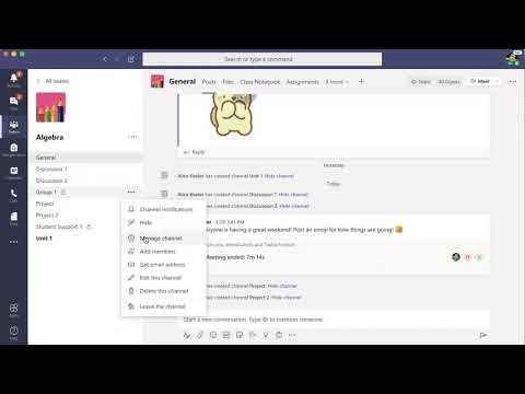 Managing a Private Channel in Microsoft Teams