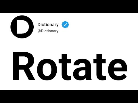 Rotate Meaning In English