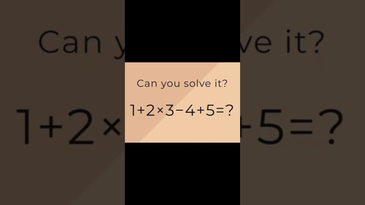 Can u solve it #funny #viral #maths #puzzle #memes