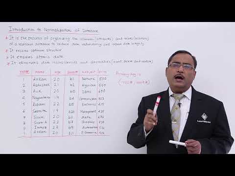DBMS - Introduction to Normalization of Database