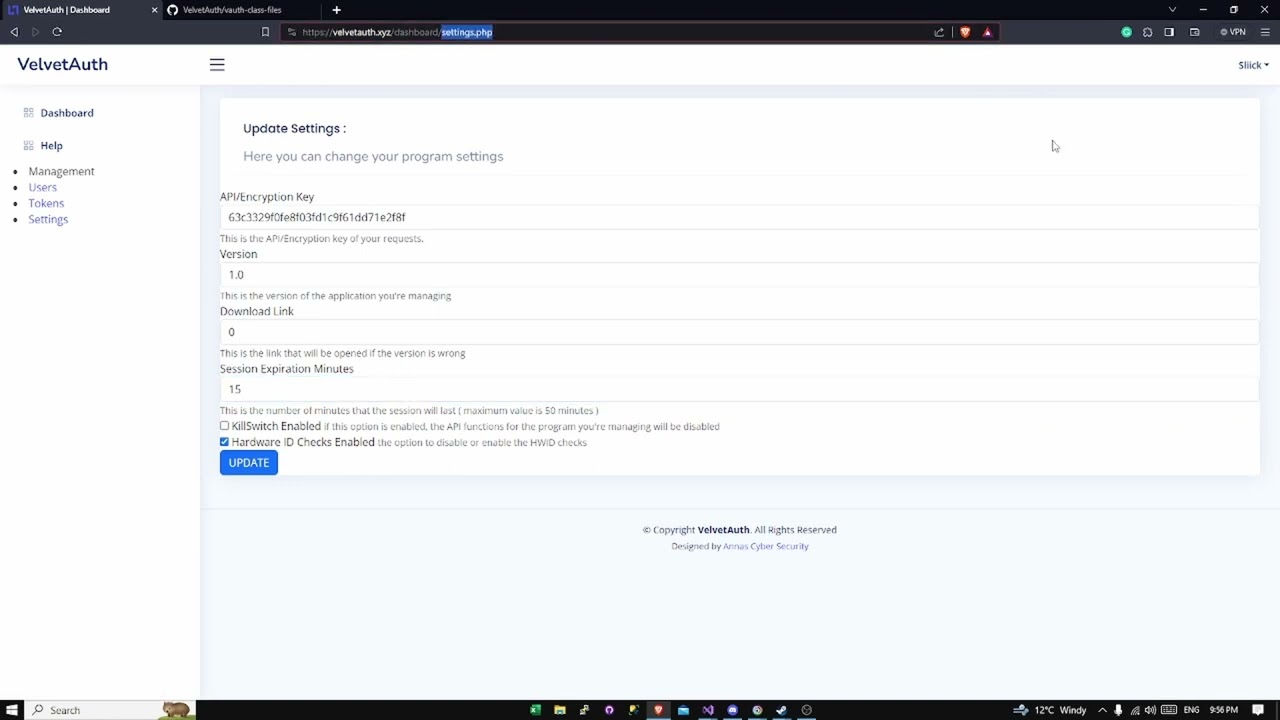 how to use velvet authentication