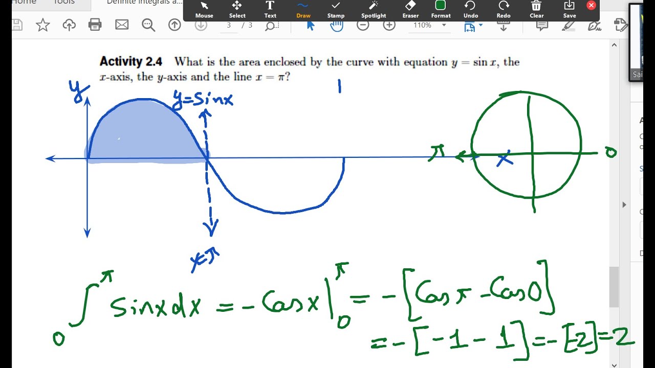 Area using Integrals 06 Definite integration