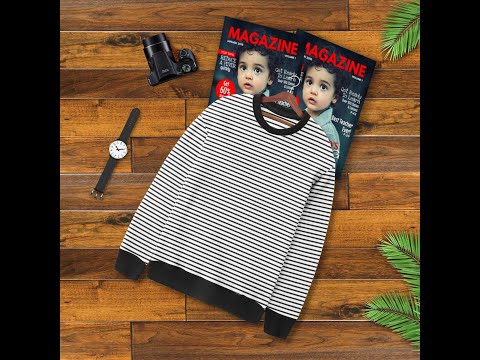 Zara Terry Fleece Sweatshirt For Kids-Black & White Stripe-BE13119