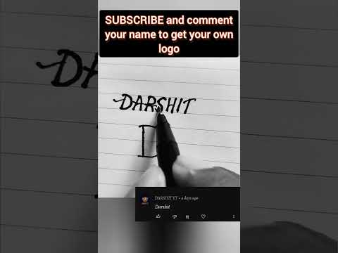 DARSHIT name logo❤💯comment your name #shorts #shortfeed #namelogo #viral