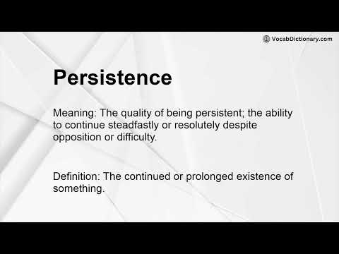 Persistence Meaning