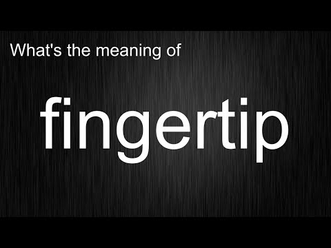 What's the meaning of "fingertip", How to pronounce fingertip?