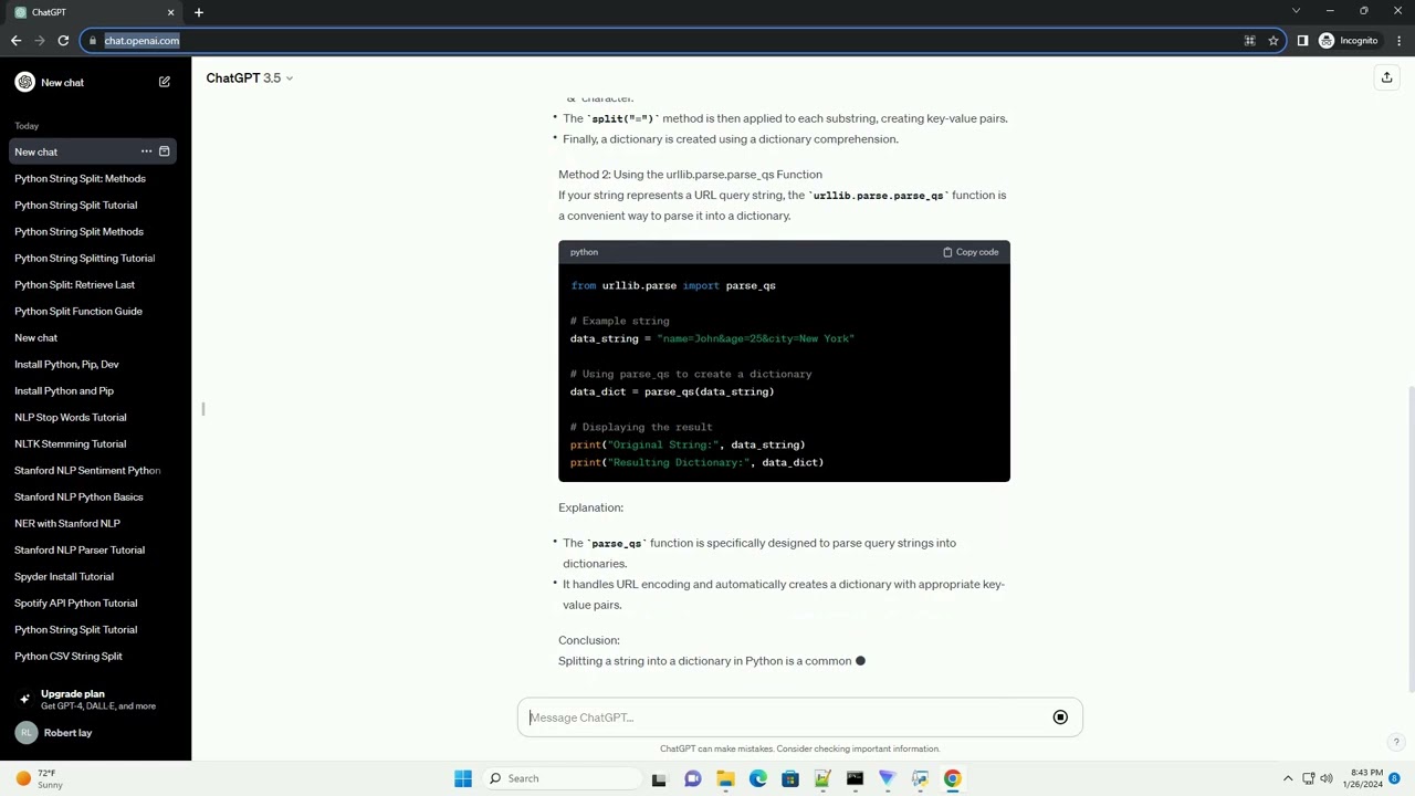 python split string into dictionary