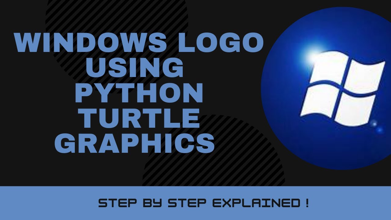 Windows Logo in Python Using Turtle Graphics |TUTORIAL| Python Turtle Project | pythonji