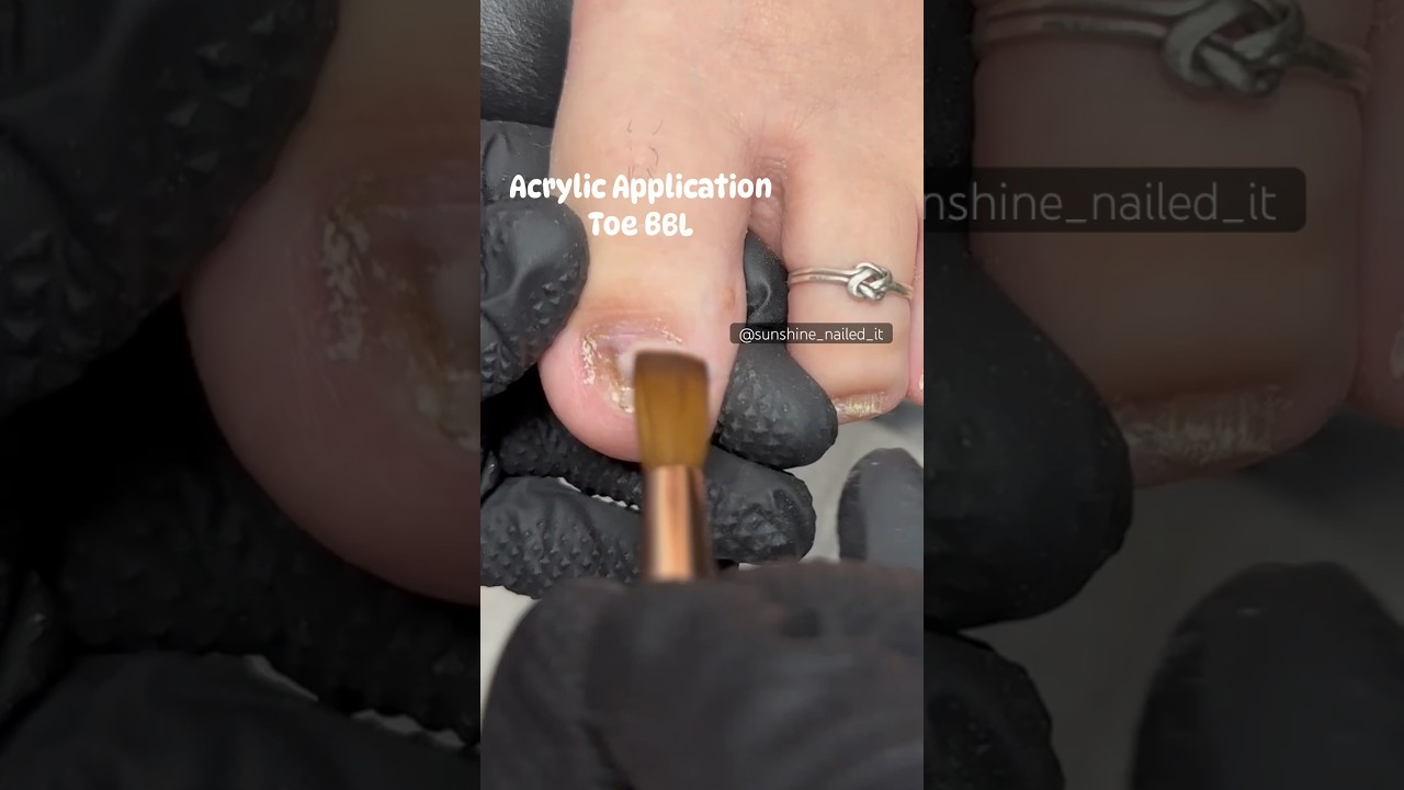 How to apply acrylic toes #nails #nailtechnician #beginnernailtech #acrylicnails #nailart #nailtech