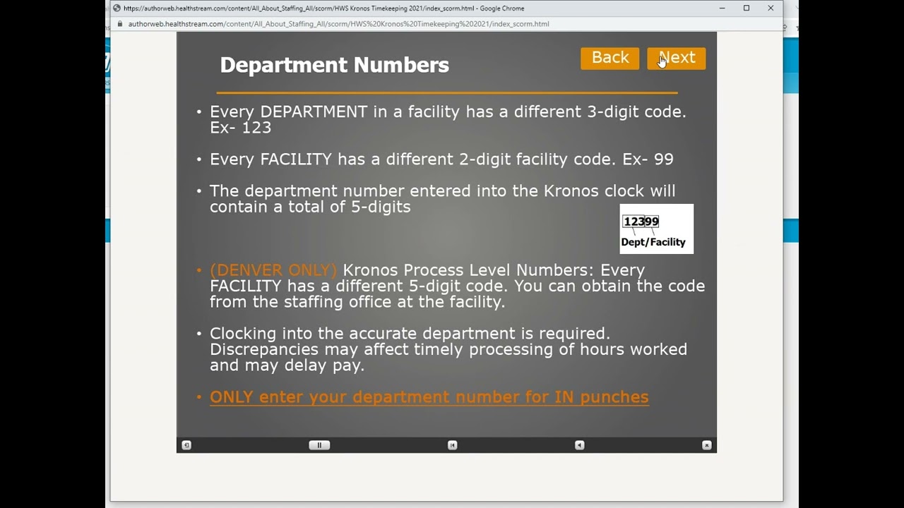 Kronos Time Clock Training Video 1