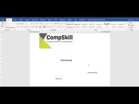 Word for Brainstorming