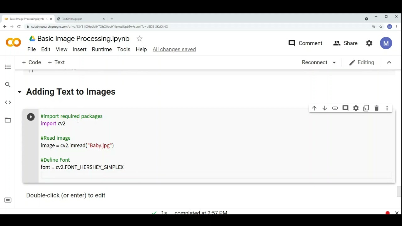 Basic Image Processing Using  Python Tutorial 7 ( Adding Text to Image )