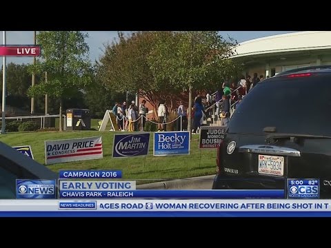 Long lines seen at Wake County voting sites as early voting begins across NC