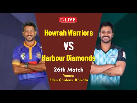 🔴Live: Howrah Warriors vs Harbour Diamonds Live Match Today | HW vs HD Live Score Today | 26th Match