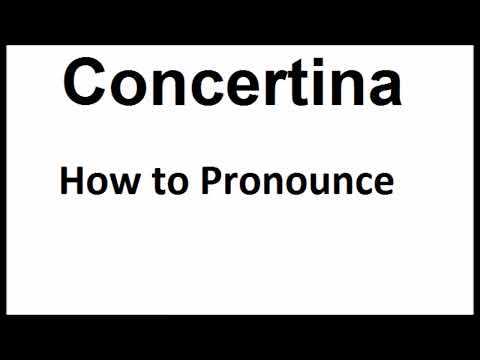 How to pronounce Concertina||How to say Concertina||Concertina Pronunciation||ABDictionary