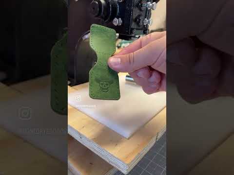 Check out these keychains going through the stamping process! ๐ #leathercraft