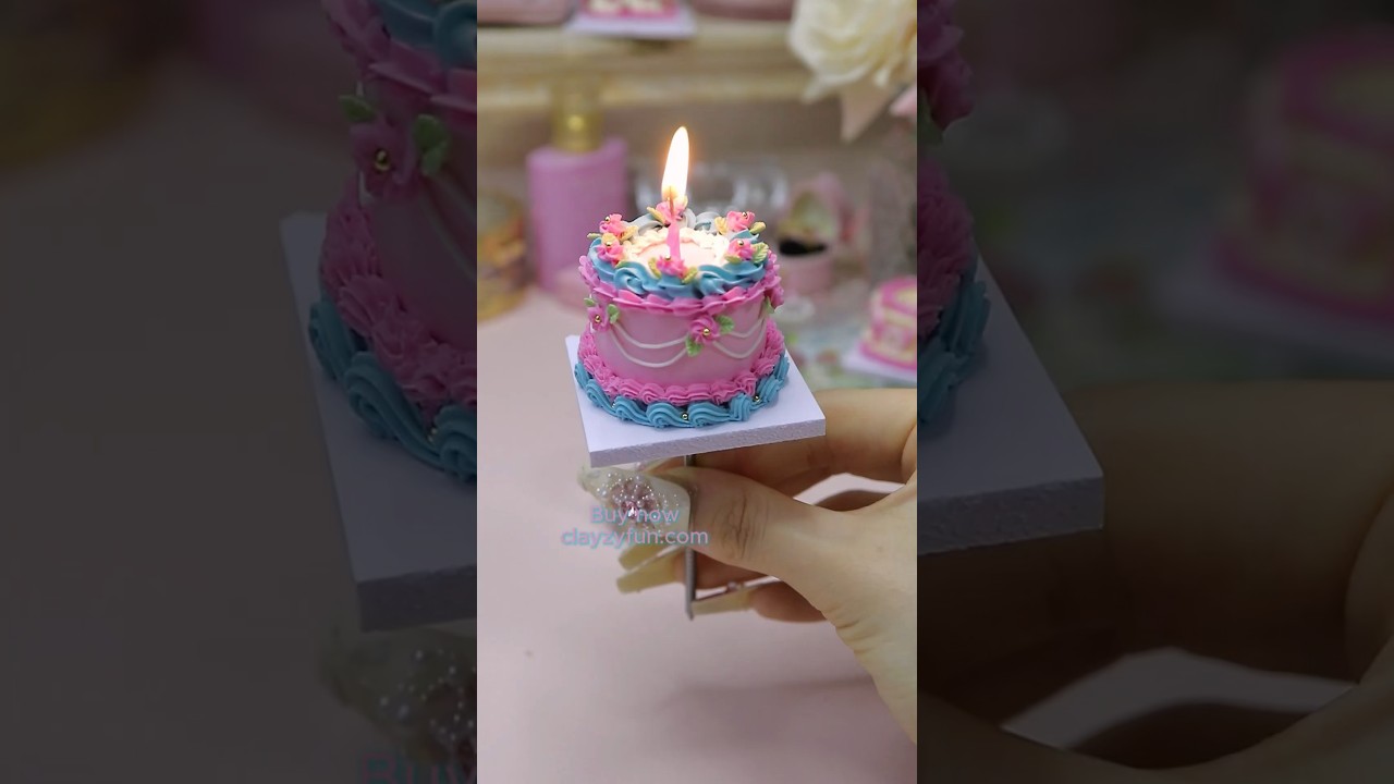 Creating a Mini Clay Cake: A Colorful Crafting Session #diy #handmade #cakes #crafts