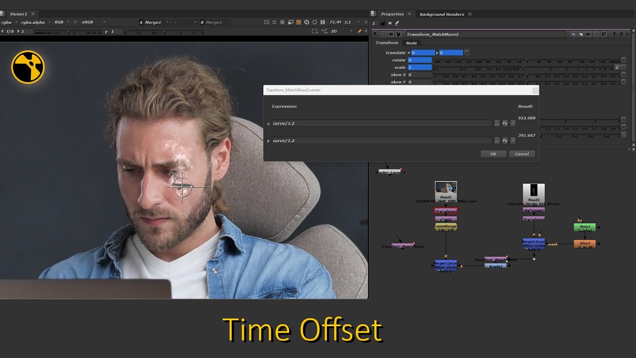 Nuke Tutorial :-  Track offset