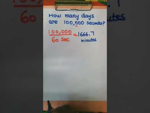 how many days are in 100000 seconds👉math tips & trick🔴Shortcut🔴learn basic👍introduction to beginners