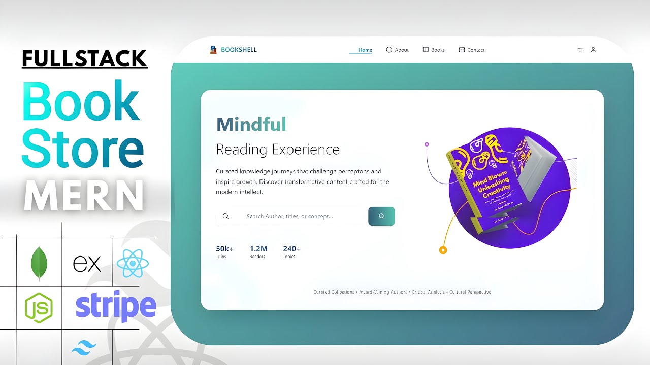 Build a Full-Stack MERN BookStore Website Using React JS, Stripe | MERN Stack Full Project(2025)