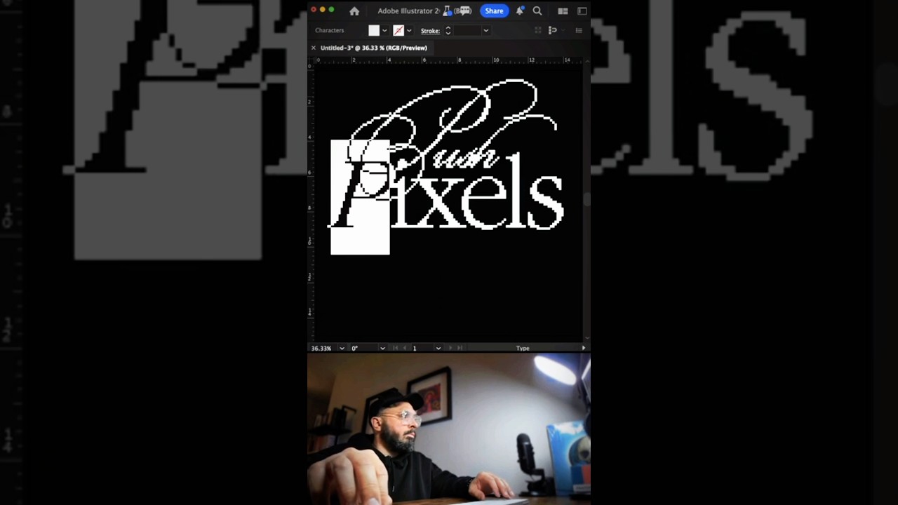 Easy Pixel Text Effect ( ADOBE ILLUSTRATOR) #adobeillustrator #illustrator #texteffects #pixelart