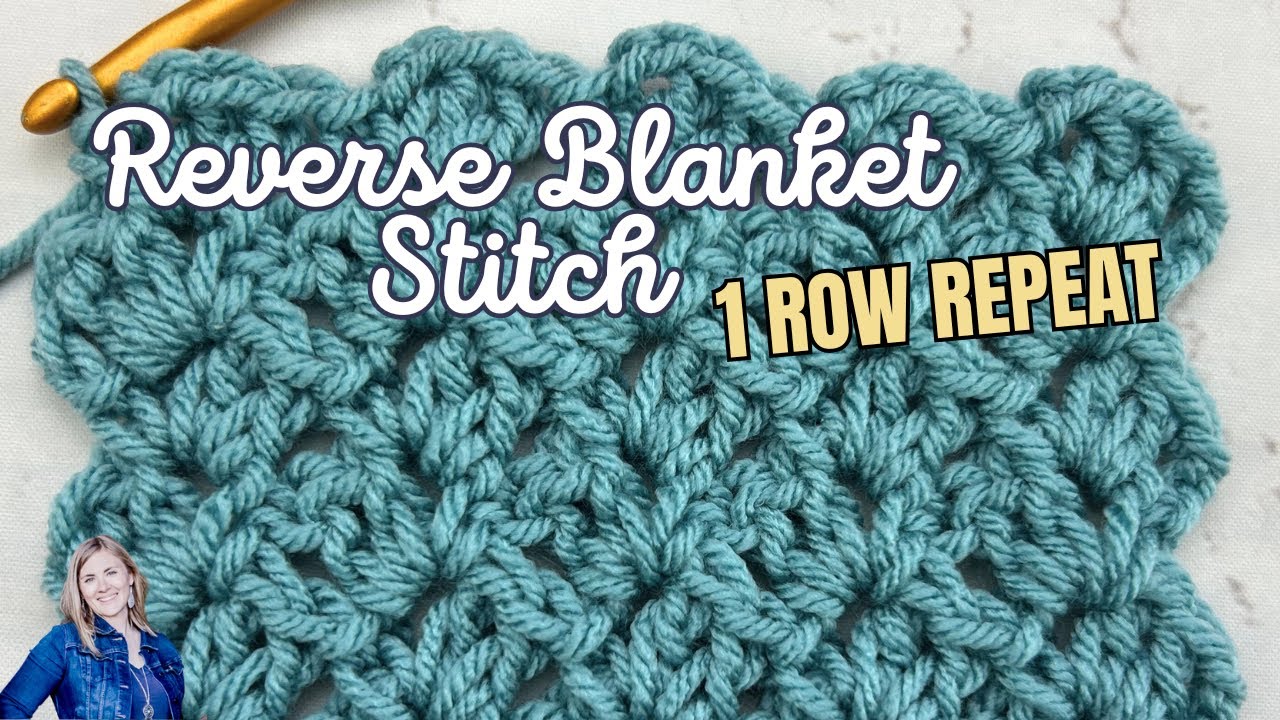 1 Row Repeat Crochet Stitch! 🔁 The Reverse Blanket Stitch | Easy & Beautiful Texture