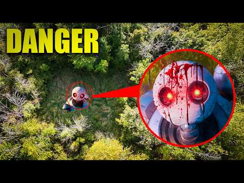 DRONE catches BLOODY WILD ROBOT in REAL LIFE!! (ROZ IS EVIL!)