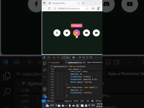 Styled social media icons using html and css only #webdevelopment #python