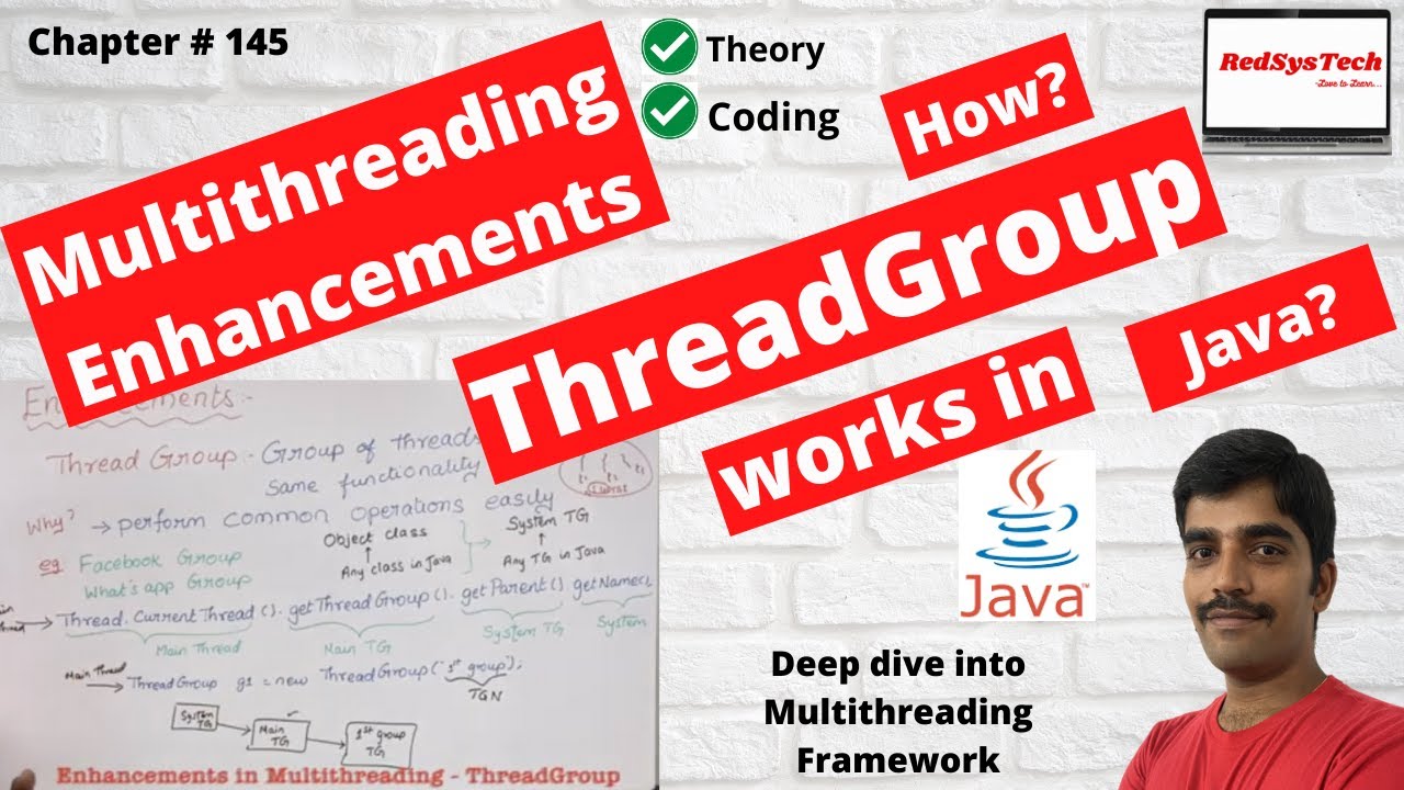 # 145 ThreadGroup | ThreadGroup in Java | Thread Group in Java | Java | ThreadGroup class|RedSysTech