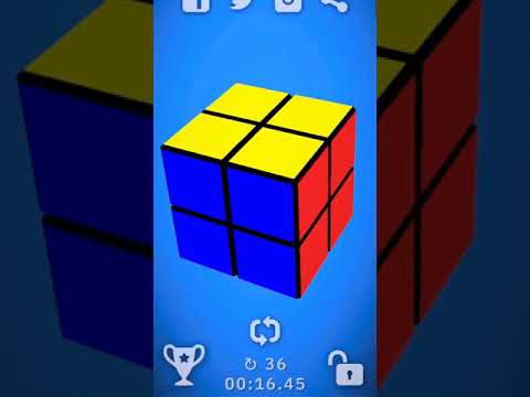 2x2 Rubik's cube solved in 16 seconds Virtual cube mobileapp
