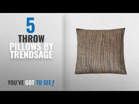 Top 10 Trendsage Throw Pillows [2018]: Trendsage Pillow Pouf, 20 by 20-Inch, Sequence Charcoal